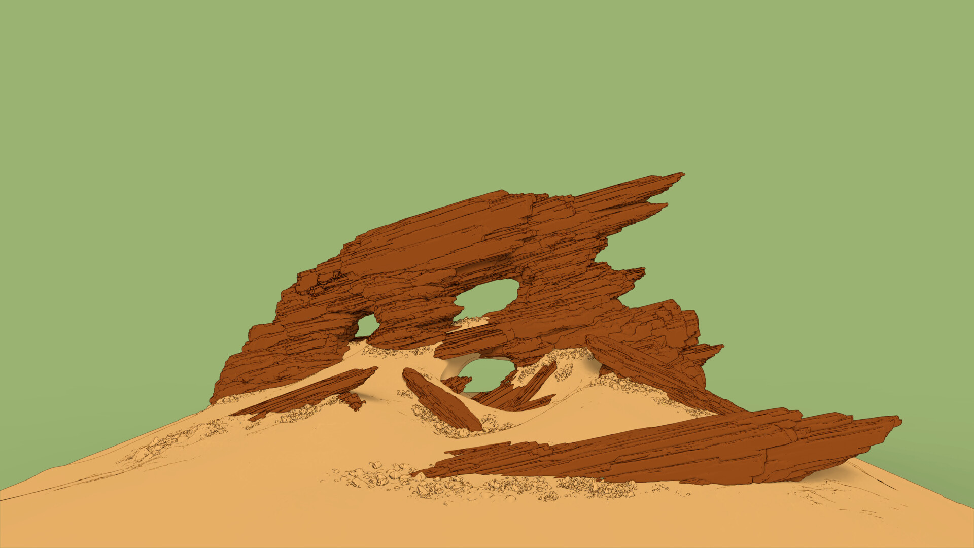 ArtStation - Rocky Environment Concept Design