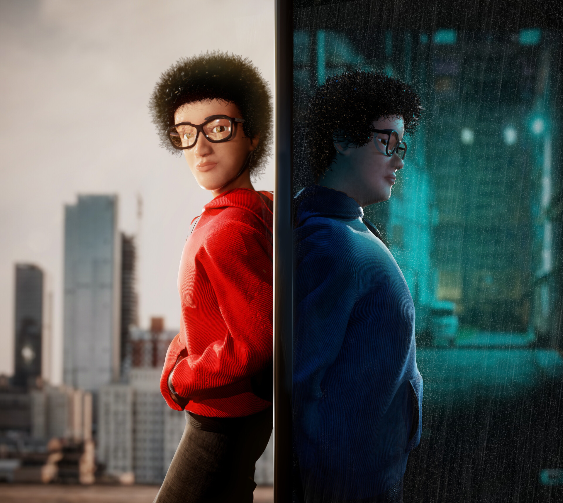 ArtStation - The same two guys in different world (3D Universe)