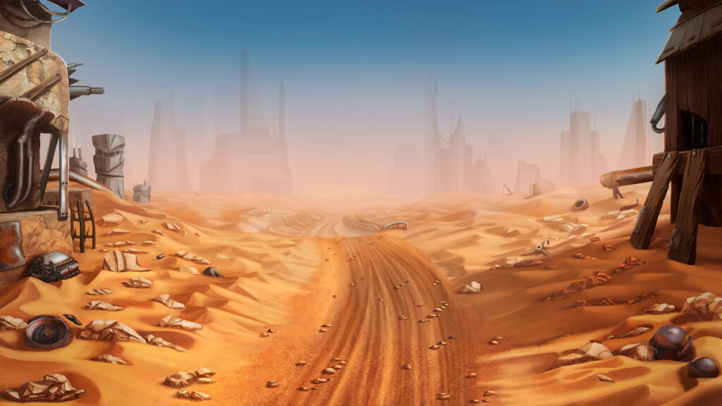 ArtStation - The main background for the Mad Max game machine