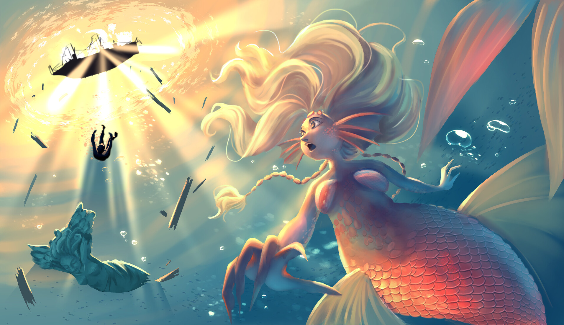 ArtStation - The Little Mermaid Splash Art