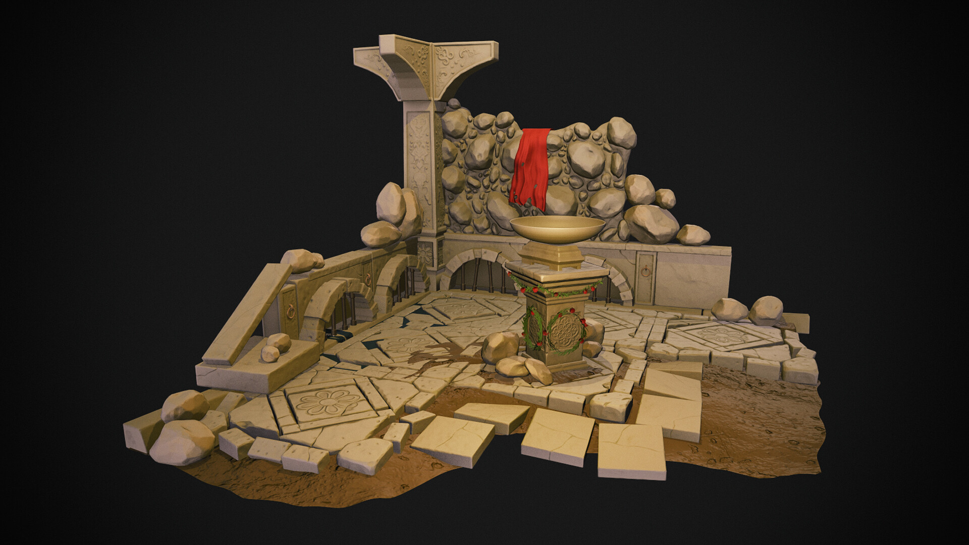 ArtStation - [Study] Stylized Ancient Temple