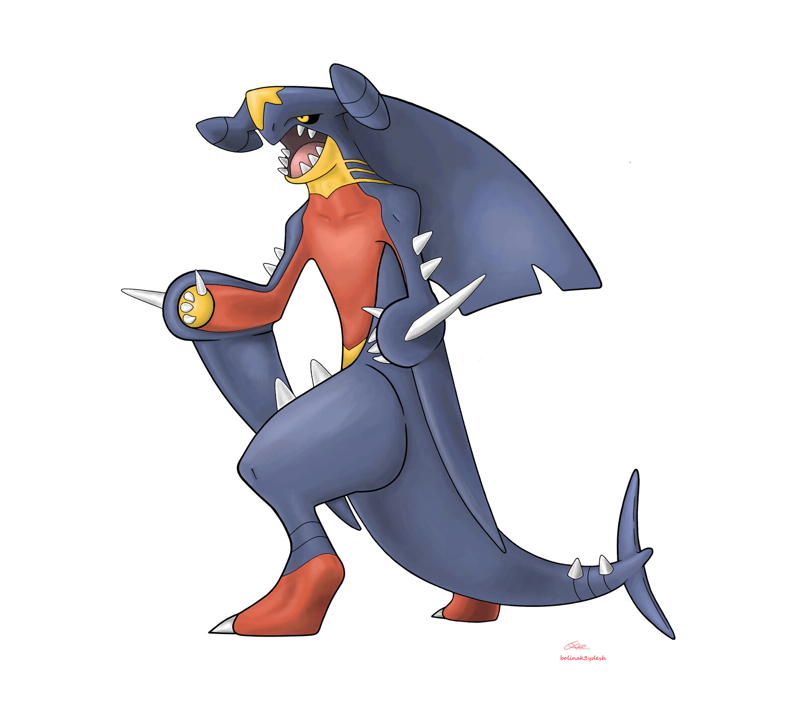 BoliArts - Pokemon Redesign Series - Mega Garchomp