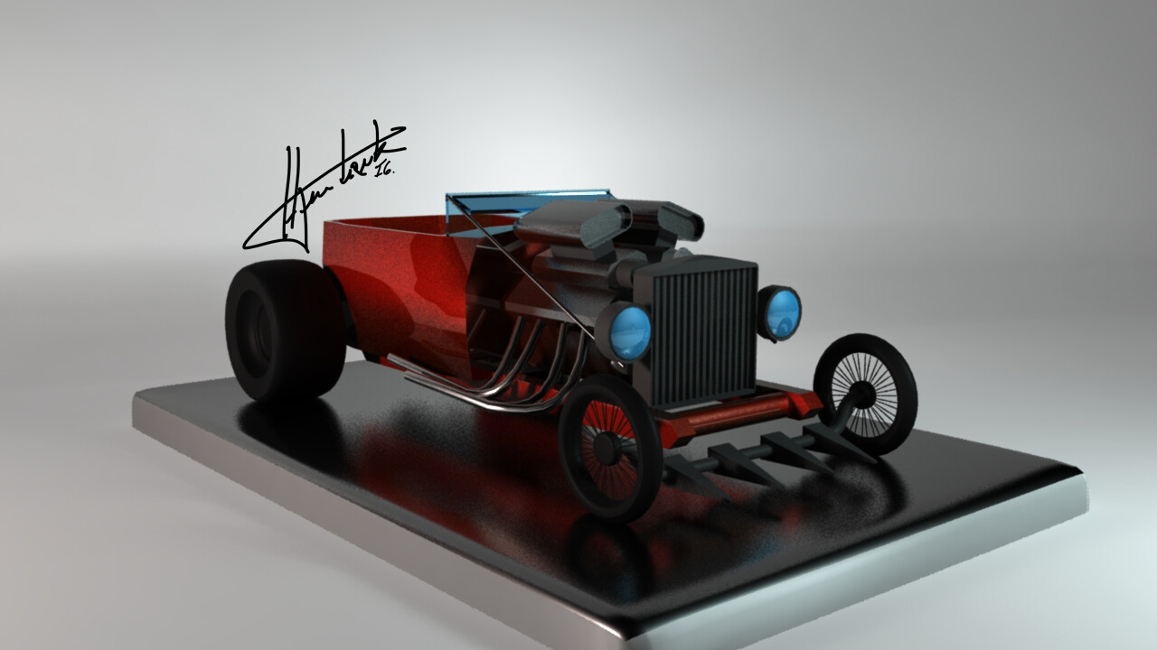 ArtStation - 3D Earthship Artwork - 2015 Hod Rod Low Red