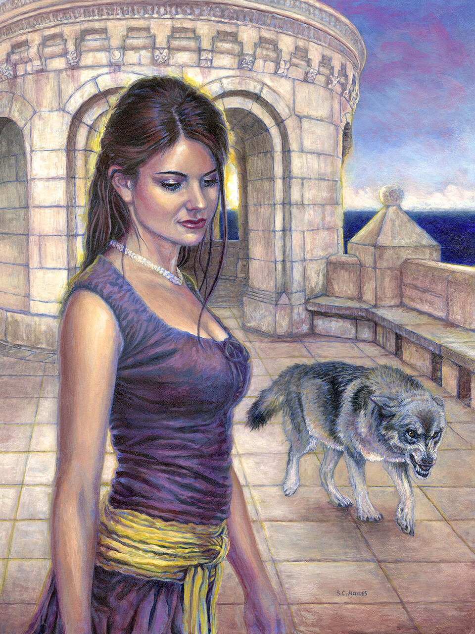 ArtStation - The Maiden and the Dire Wolf