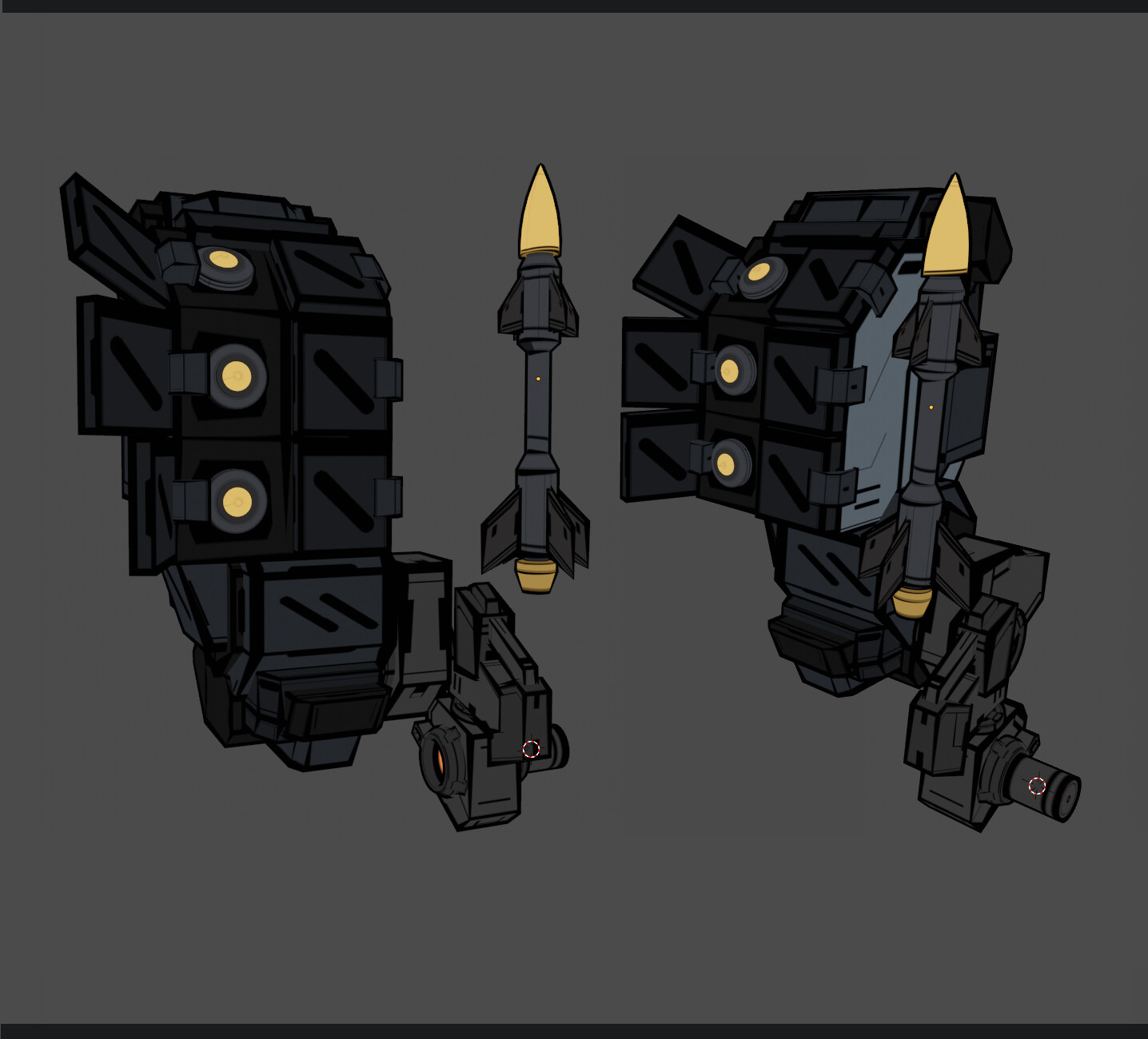 ArtStation - Shoulder Weapon 2 (Missile Launcher)