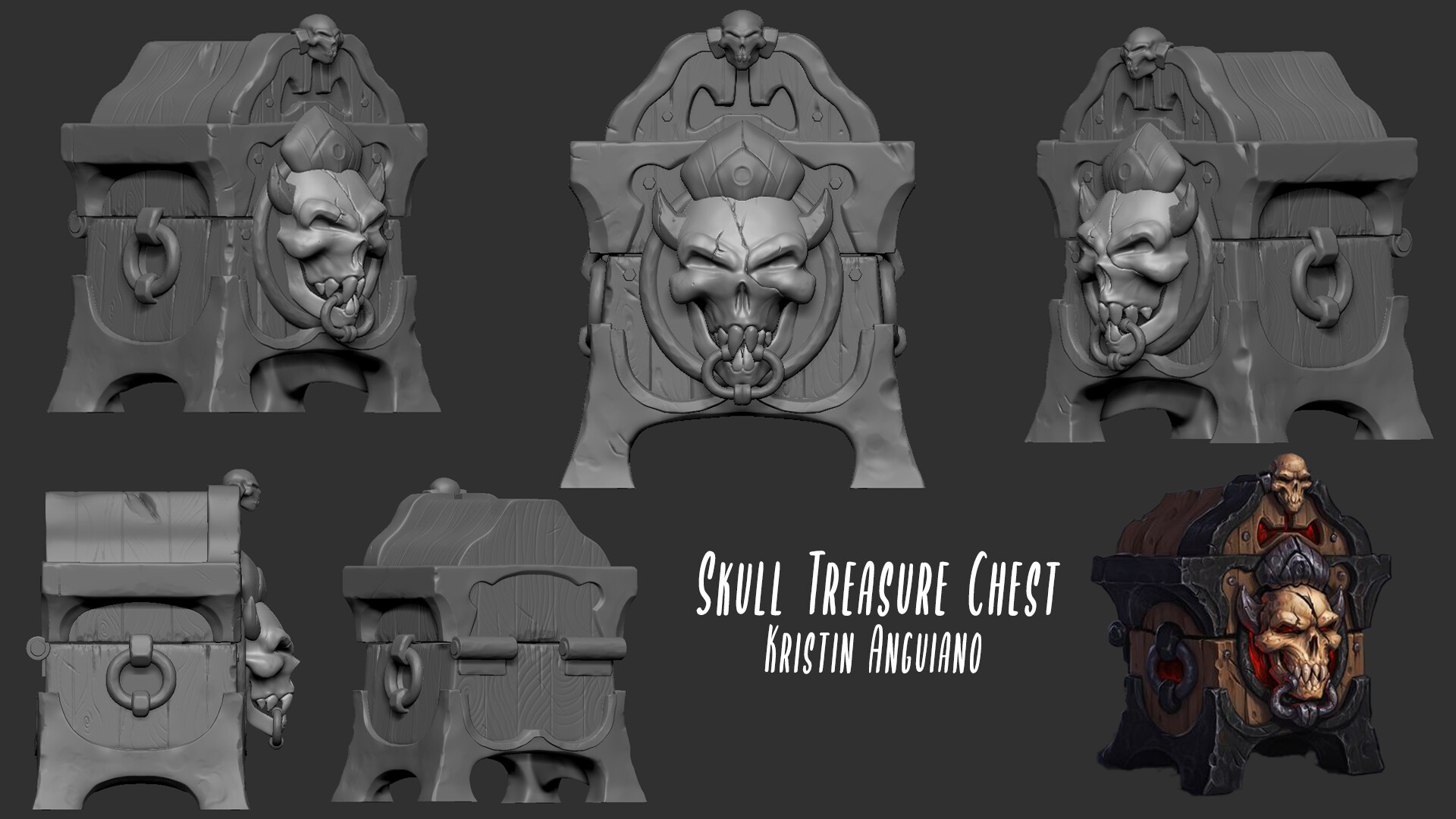 ArtStation - Skull Treasure Chest