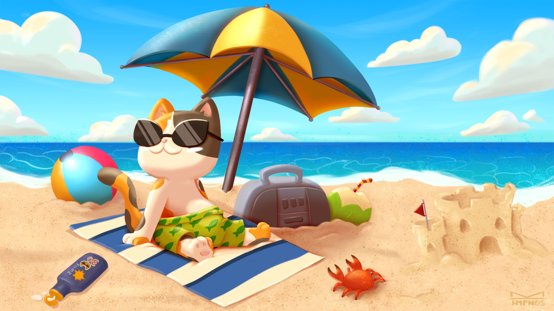 ArtStation - Beach Cat
