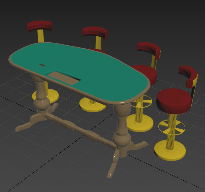 Charles Smart - 1920's/30's Blackjack table and stools