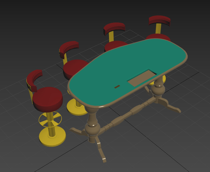 Charles Smart - 1920's/30's Blackjack table and stools