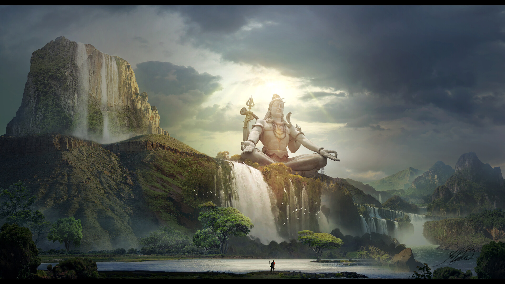 ArtStation - shiva & shivling mountain