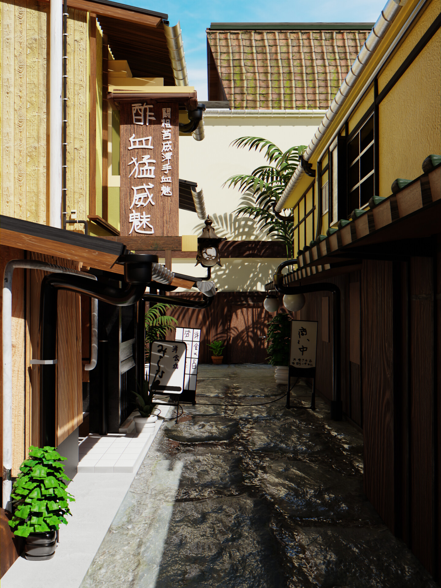 ArtStation - 3D Japanese Alley