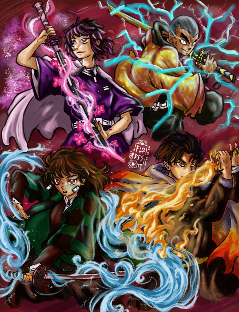 ArtStation - FRIENDS WHO BECAME HASHIRAS