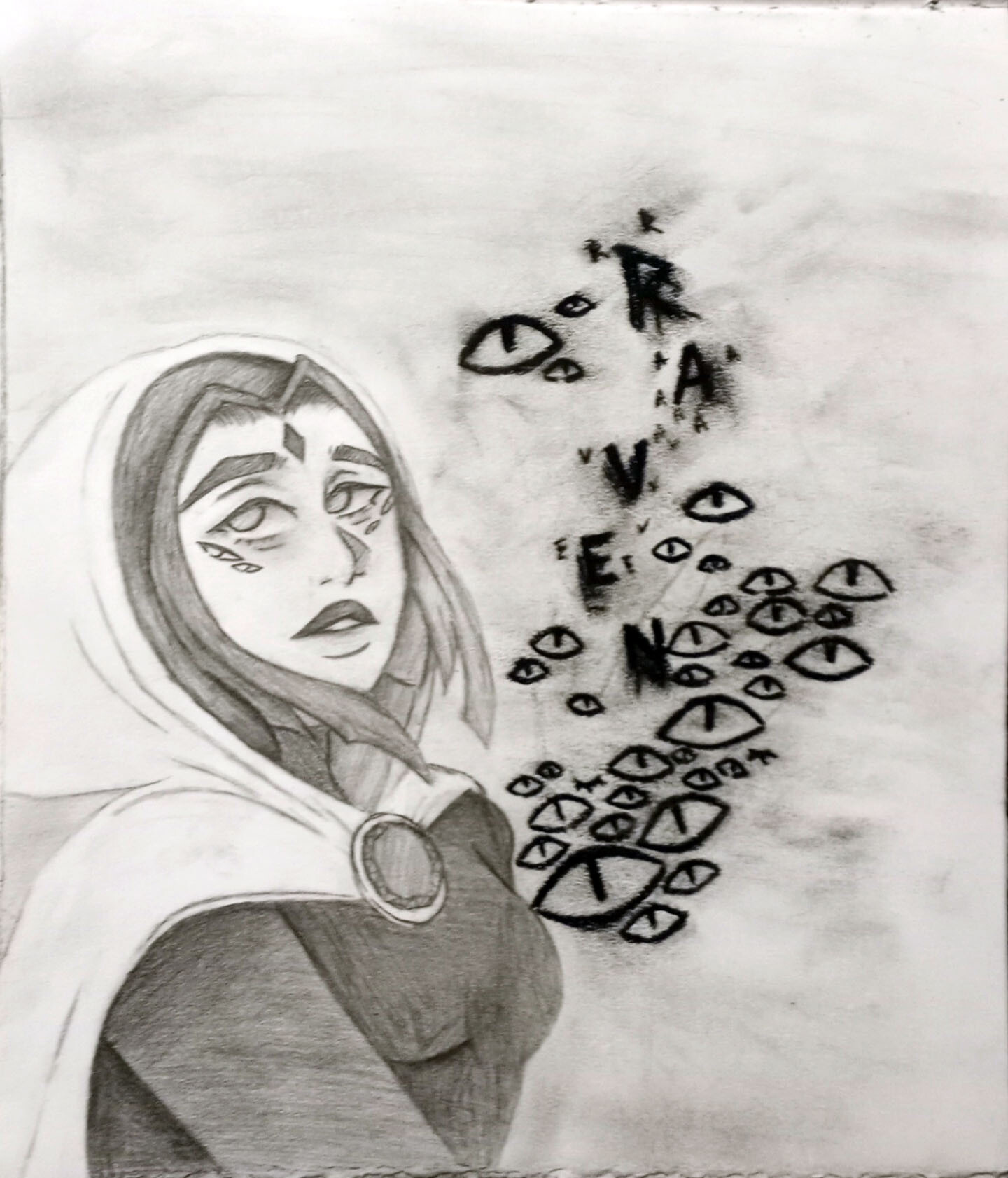 Asia Frierson - Inktober- Raven