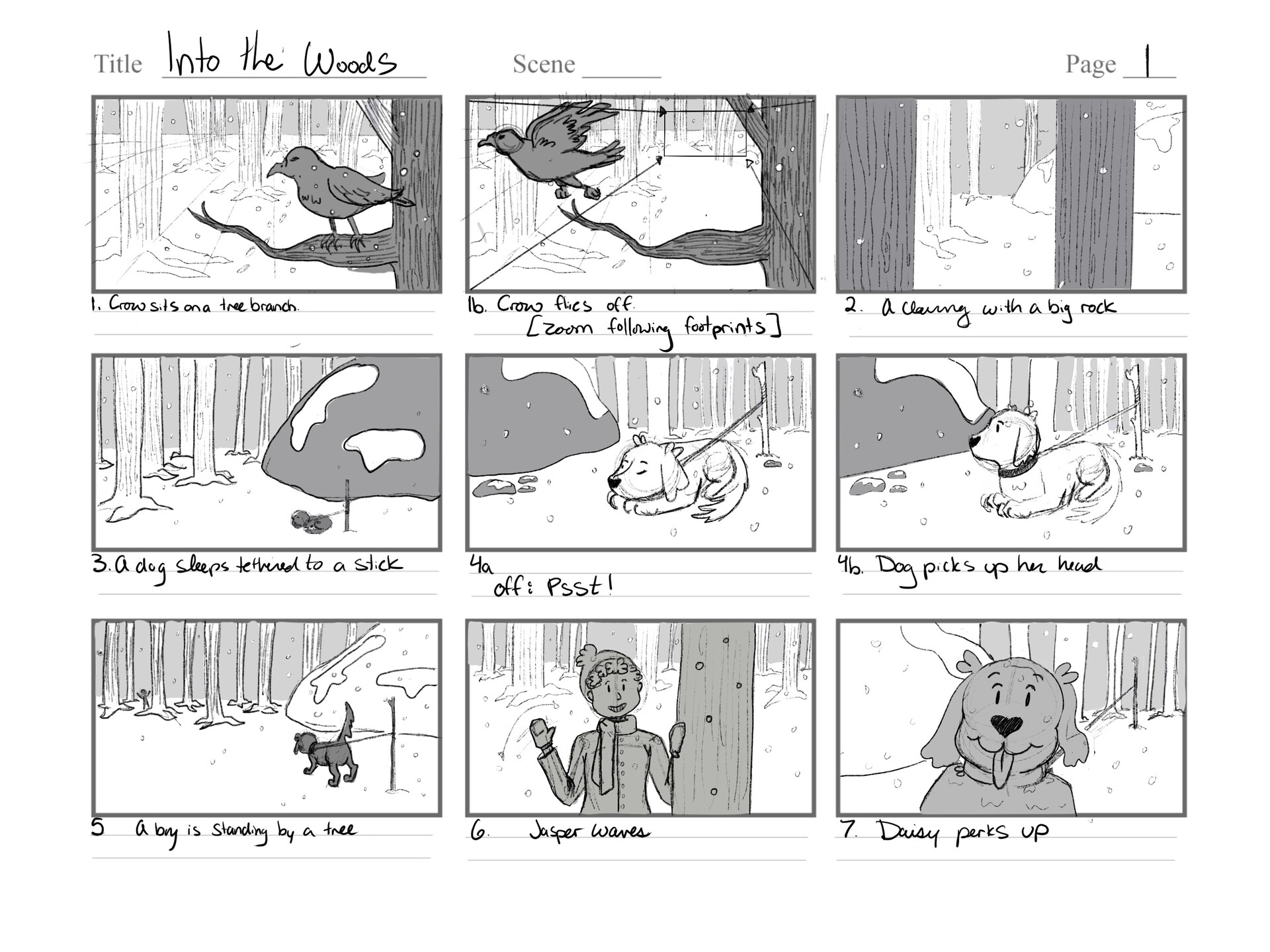 ArtStation - Into The Woods (Storyboards)