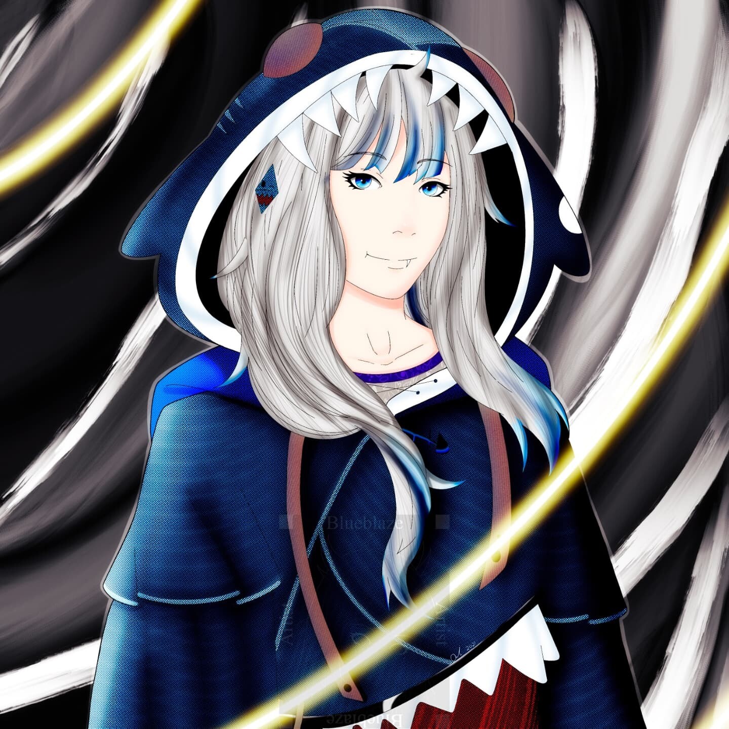 Ari Blueblaze - Gawr Gura fanart