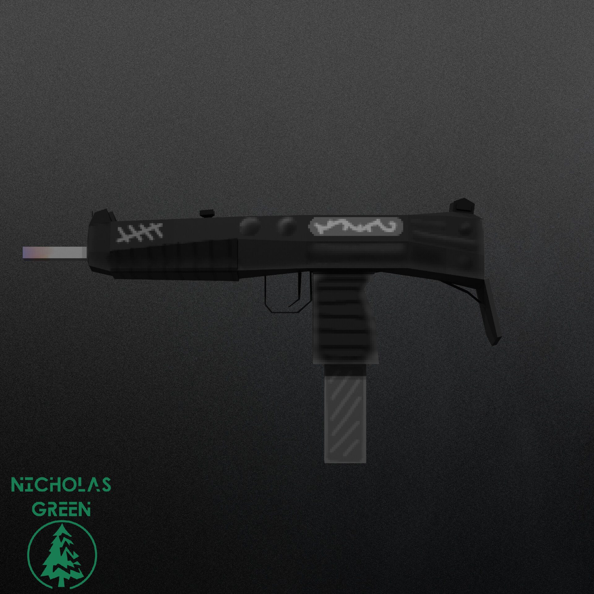 ArtStation - Low Poly SMG Game Asset