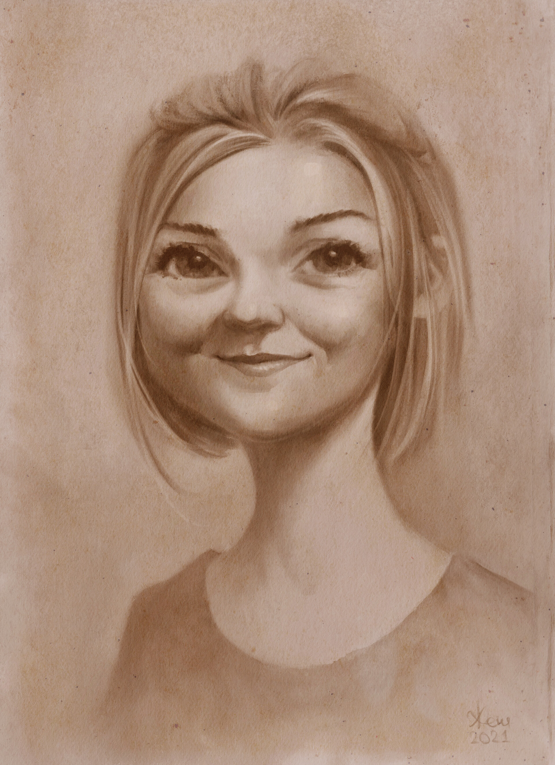 ArtStation - Wife's portrait