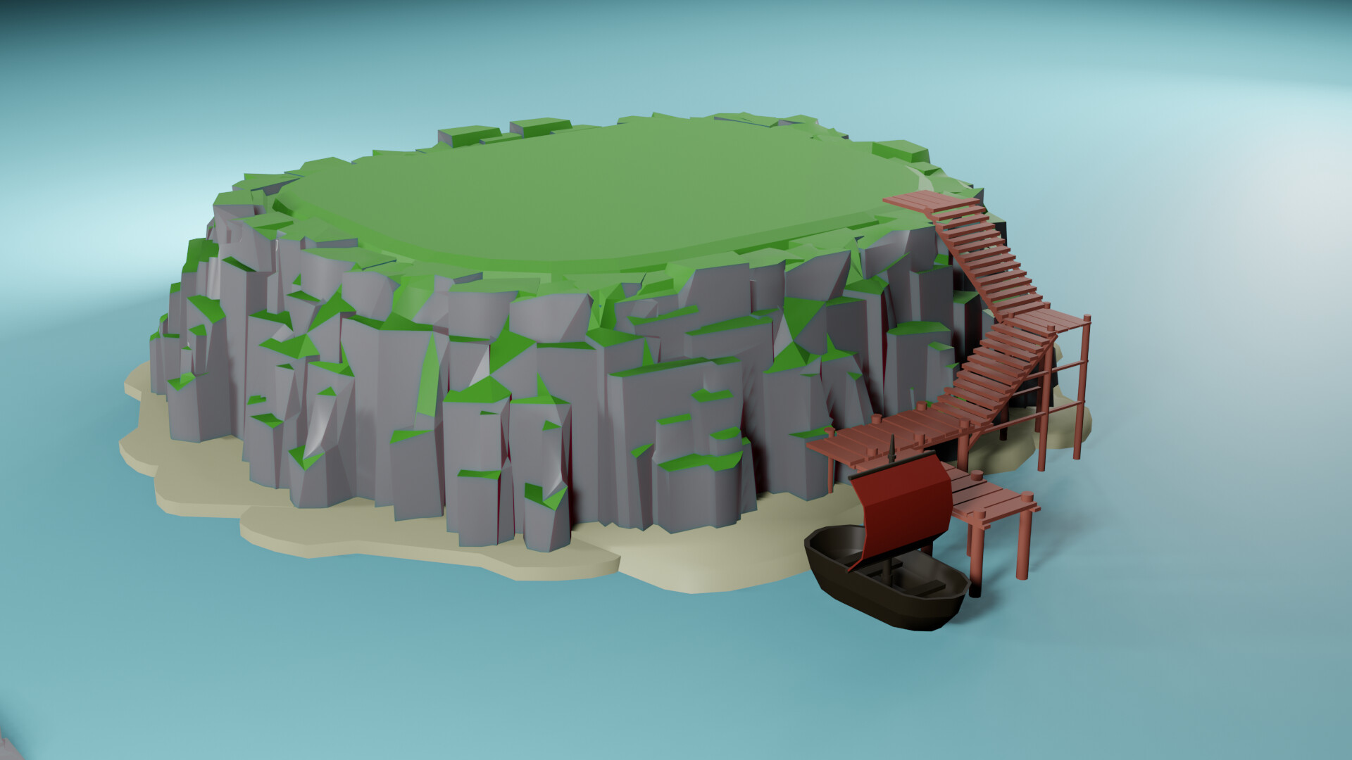 ArtStation - Stylized Cliff