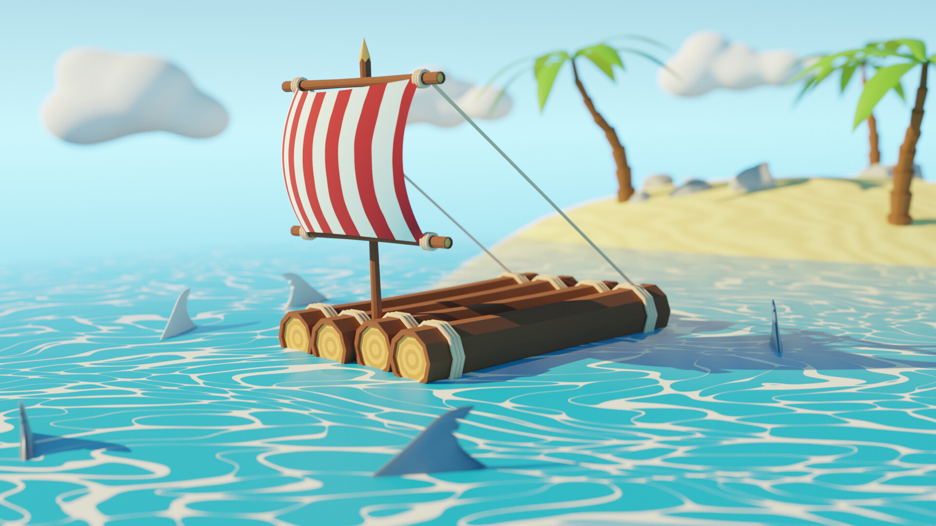 ArtStation - Tutorial Lesson - 1 // Building A Low Poly Raft
