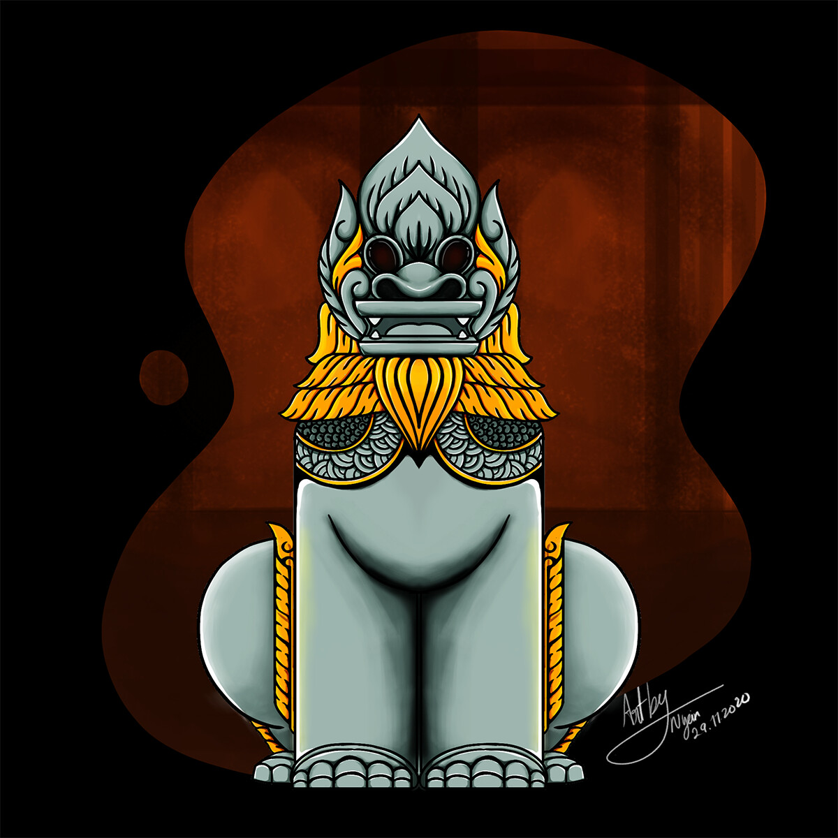 ArtStation - Myanmar Culture Lion