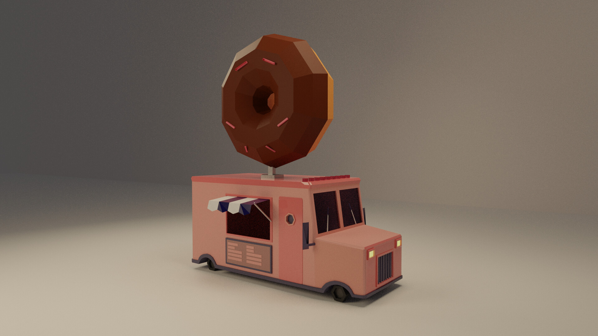 ArtStation - Low poly Donut car