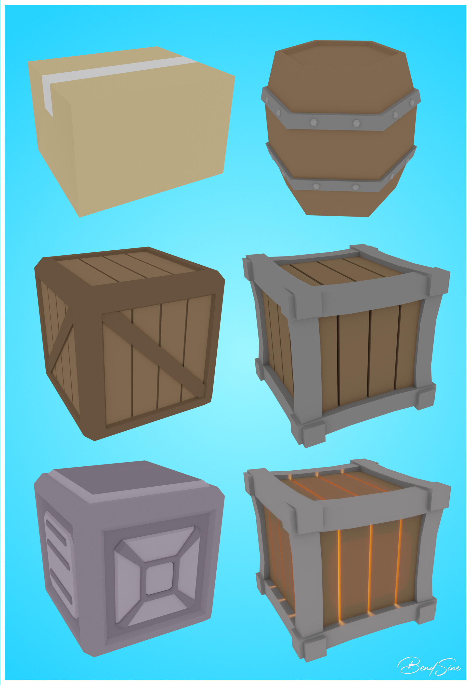 ArtStation - 6 Crates