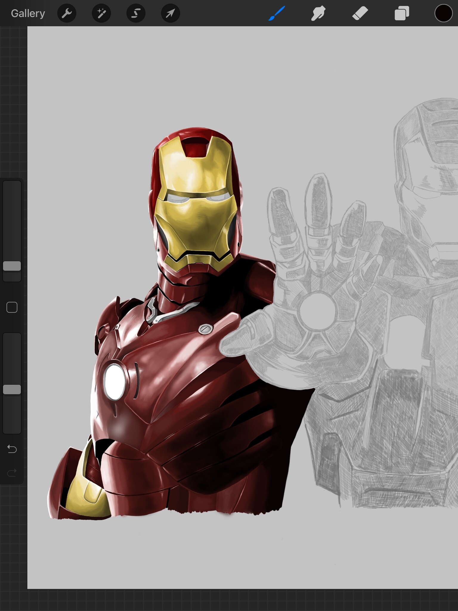 how to draw iron man in ms paint