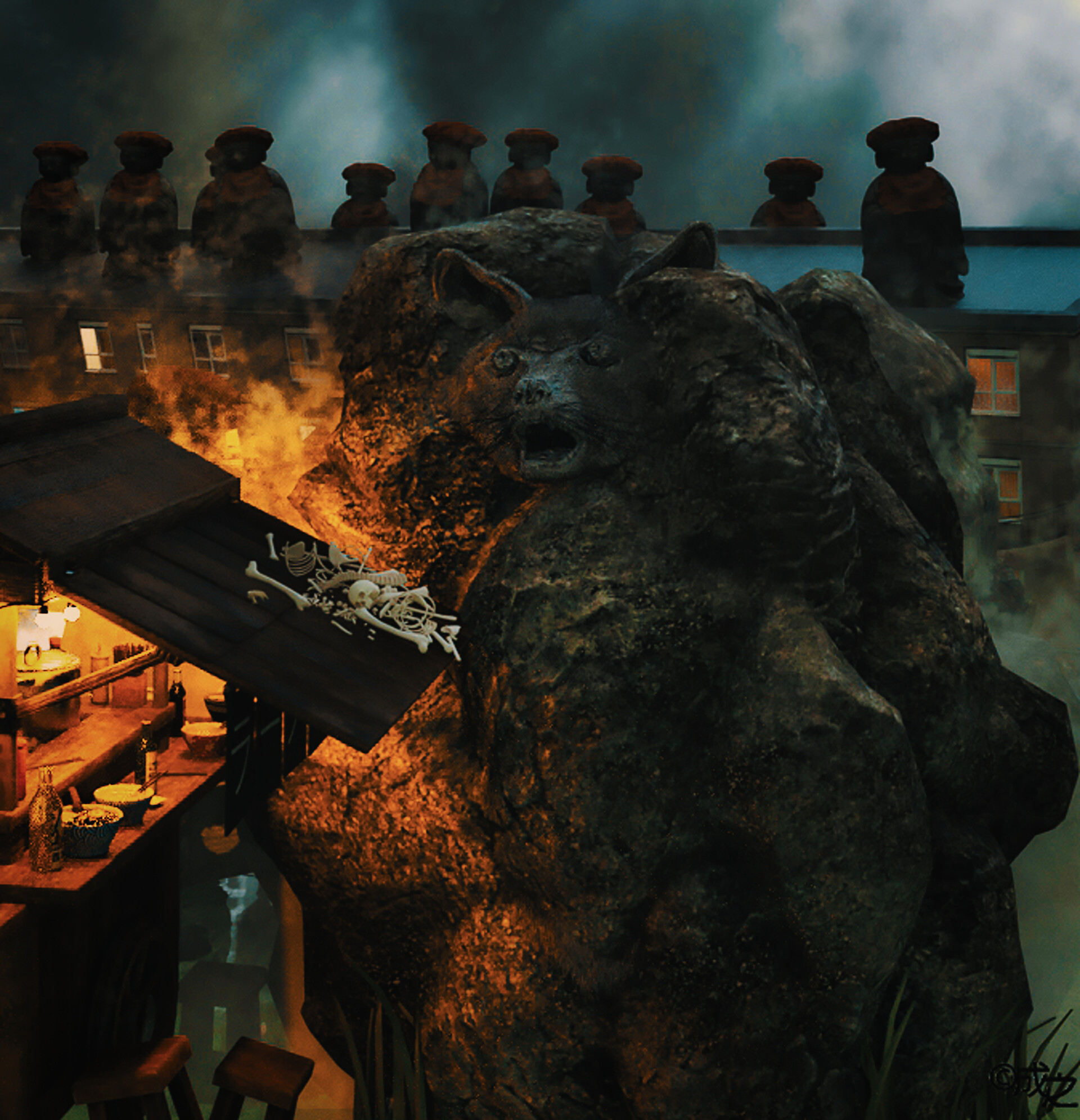 ArtStation - SESSHOSEKI (JAPANESE YOKAI THAT THE NINE-TAILED FOX ...