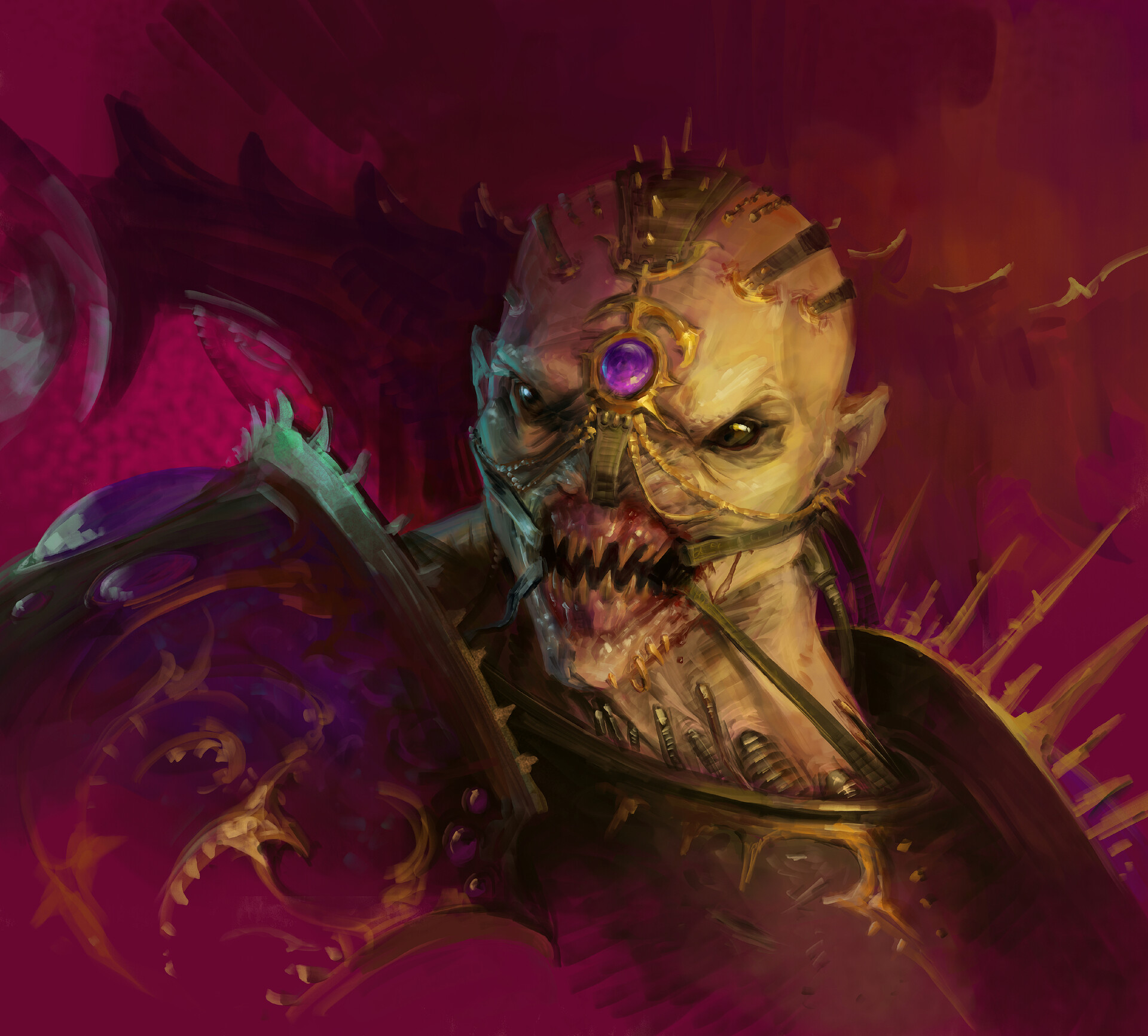 ArtStation - Slaanesh marine