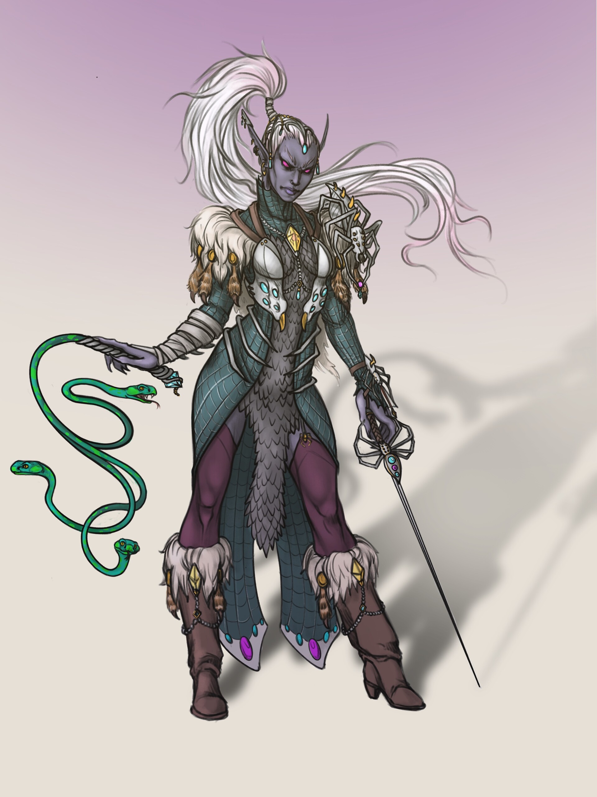 ArtStation - Drow Cleric of Lolth concept