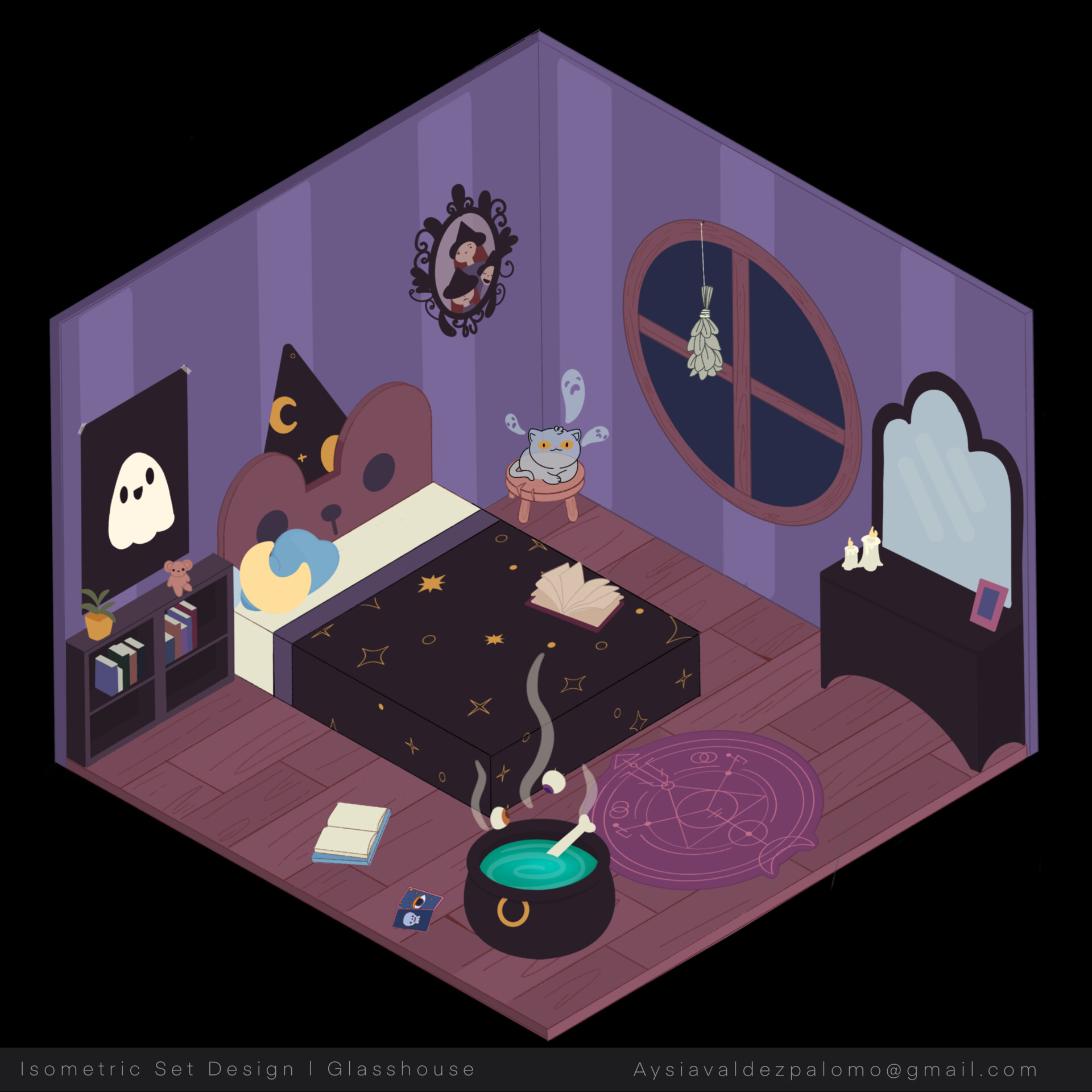 ArtStation - Little Witch Room Isometric