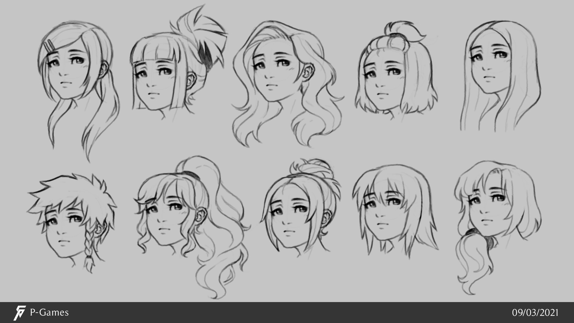 ArtStation - Hairstyle Concepts