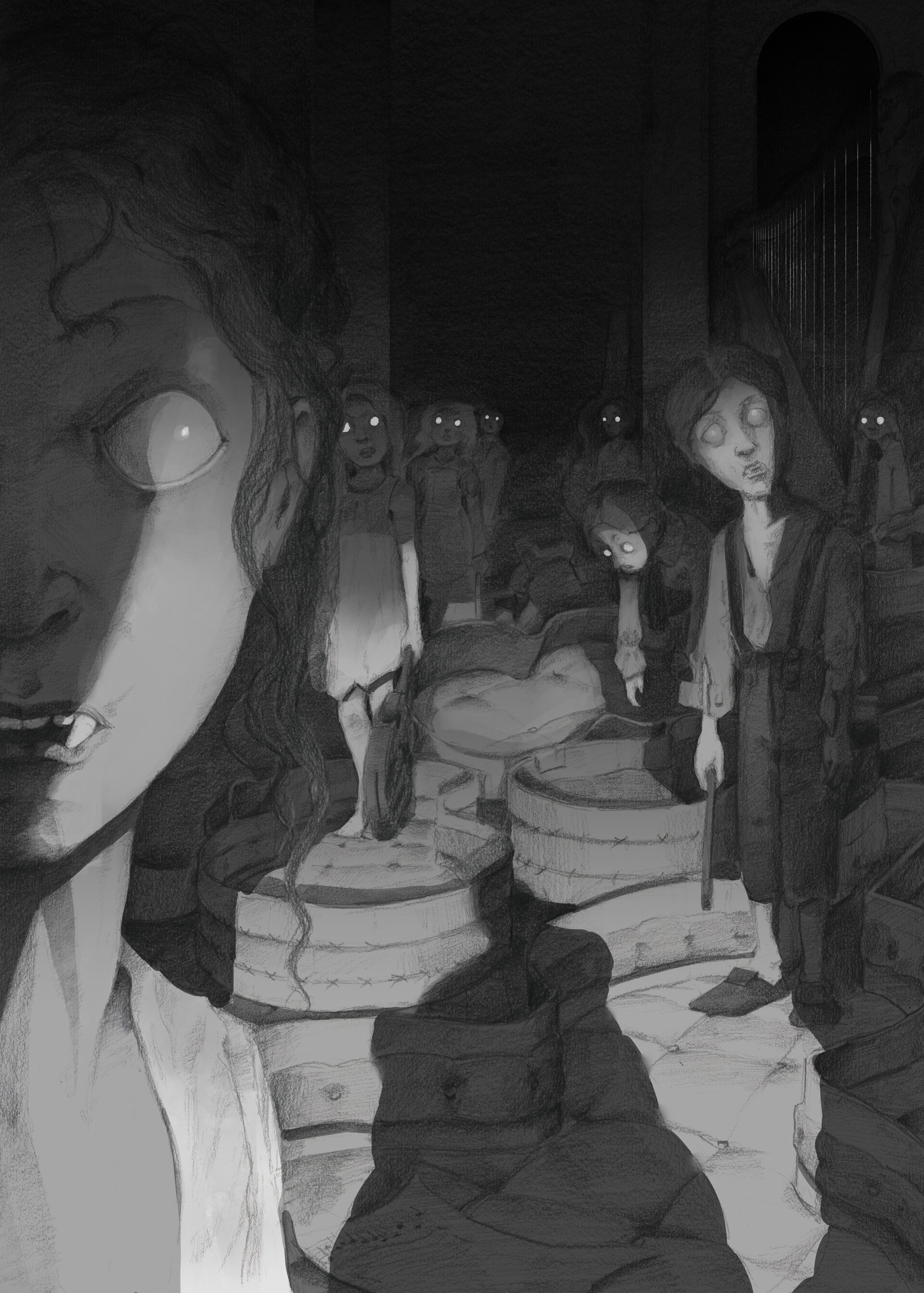 ArtStation - The dark tales of young Poe (Page Illustrations)