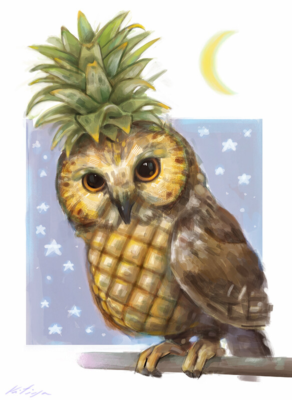 ArtStation - Pineapple owl