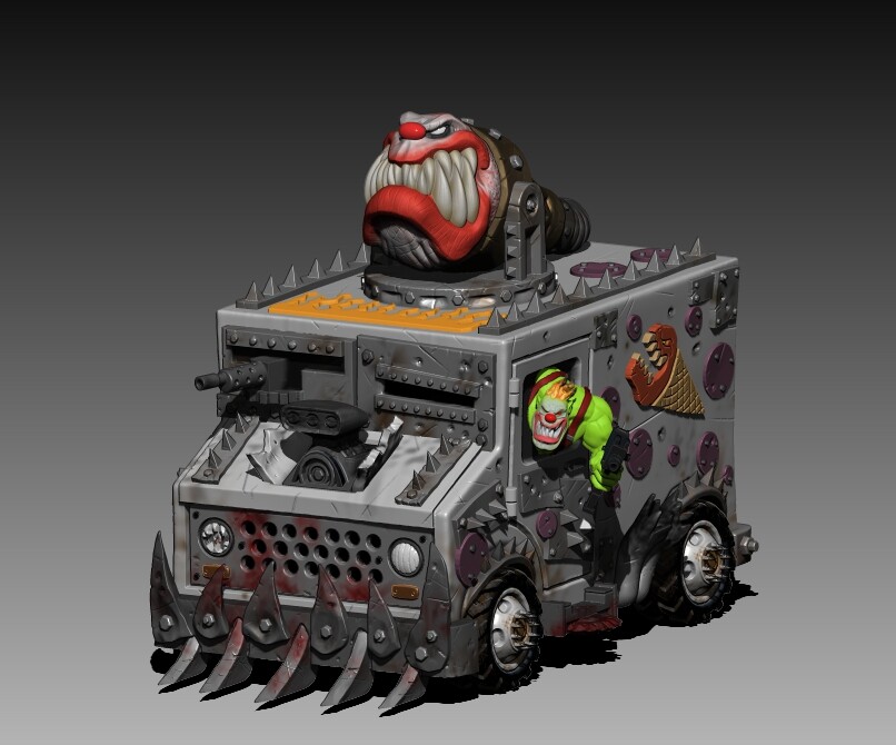 ArtStation - Orc I-SCREAM Truck Miniature Sculpt