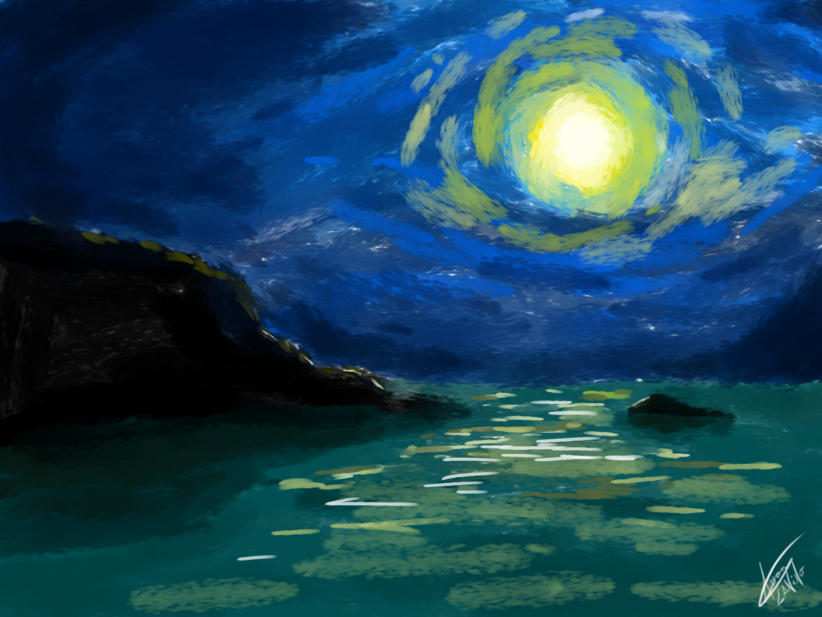 ArtStation - Overnight at sea