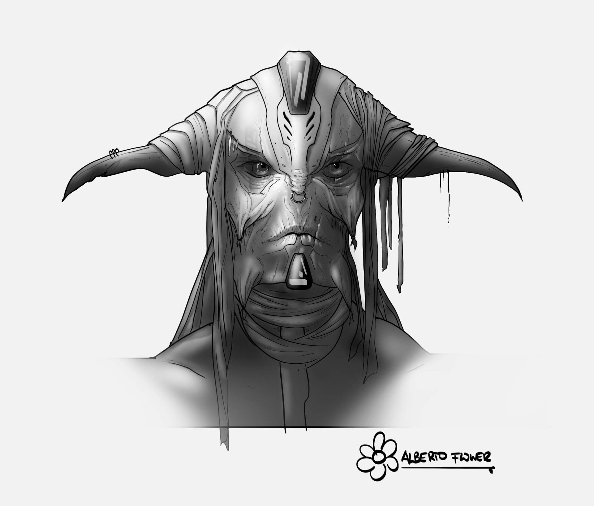 ArtStation - Alien warrior concept