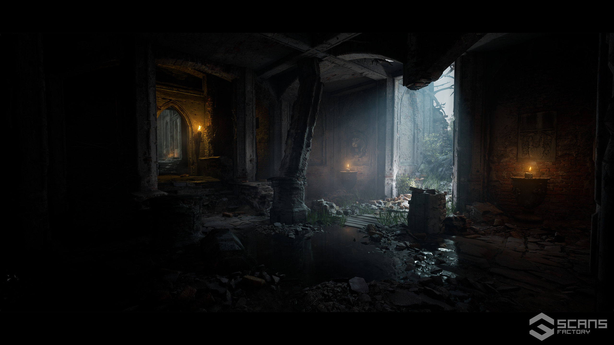 Scans Factory - Medieval Fantasy Ruins - Dark Forest Environment