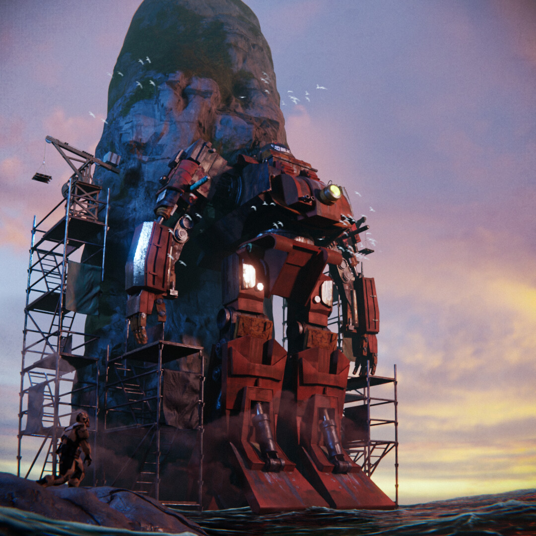 ArtStation - The Giant Mech.