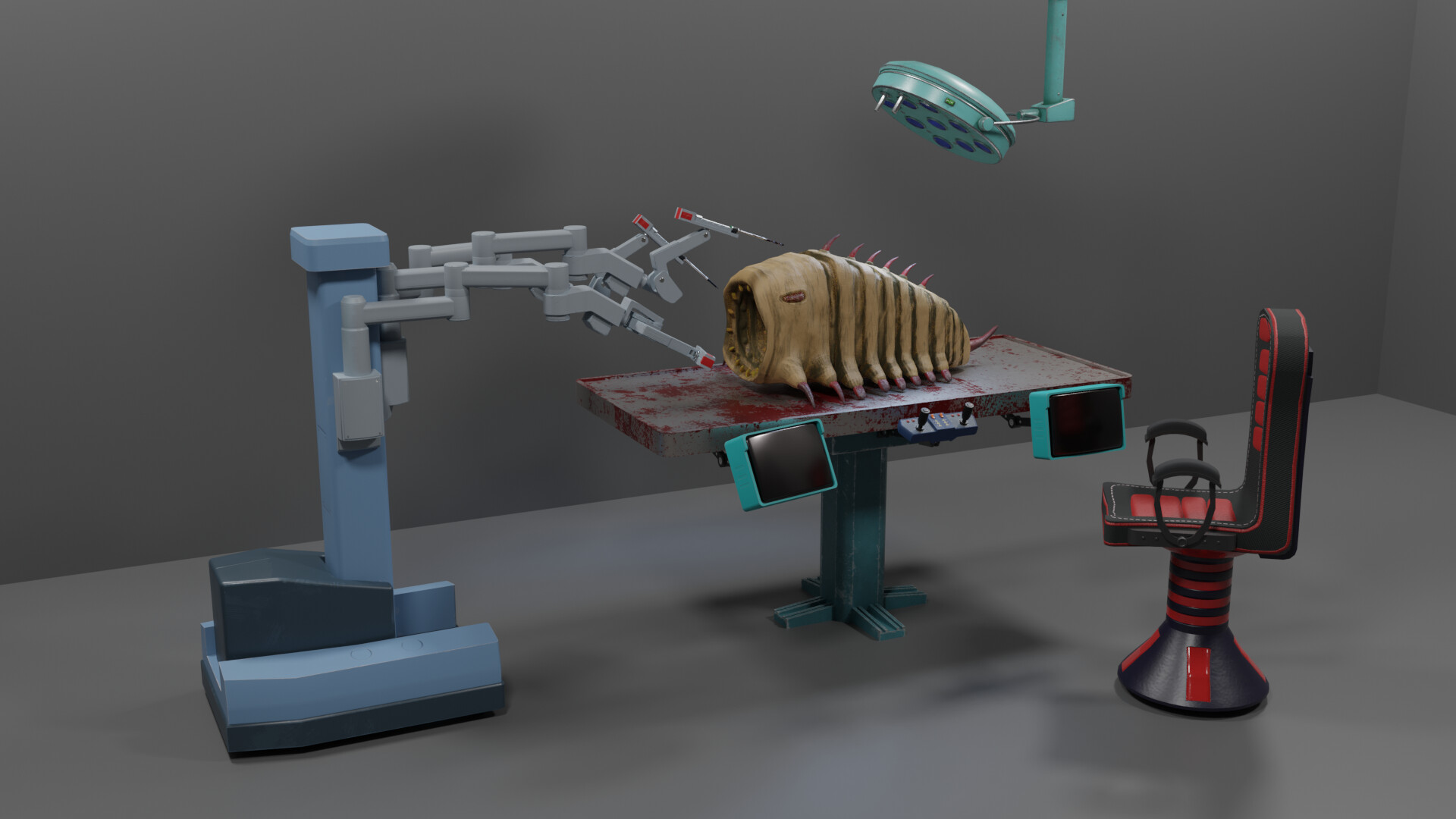 ArtStation - Game ready scene for horror game.