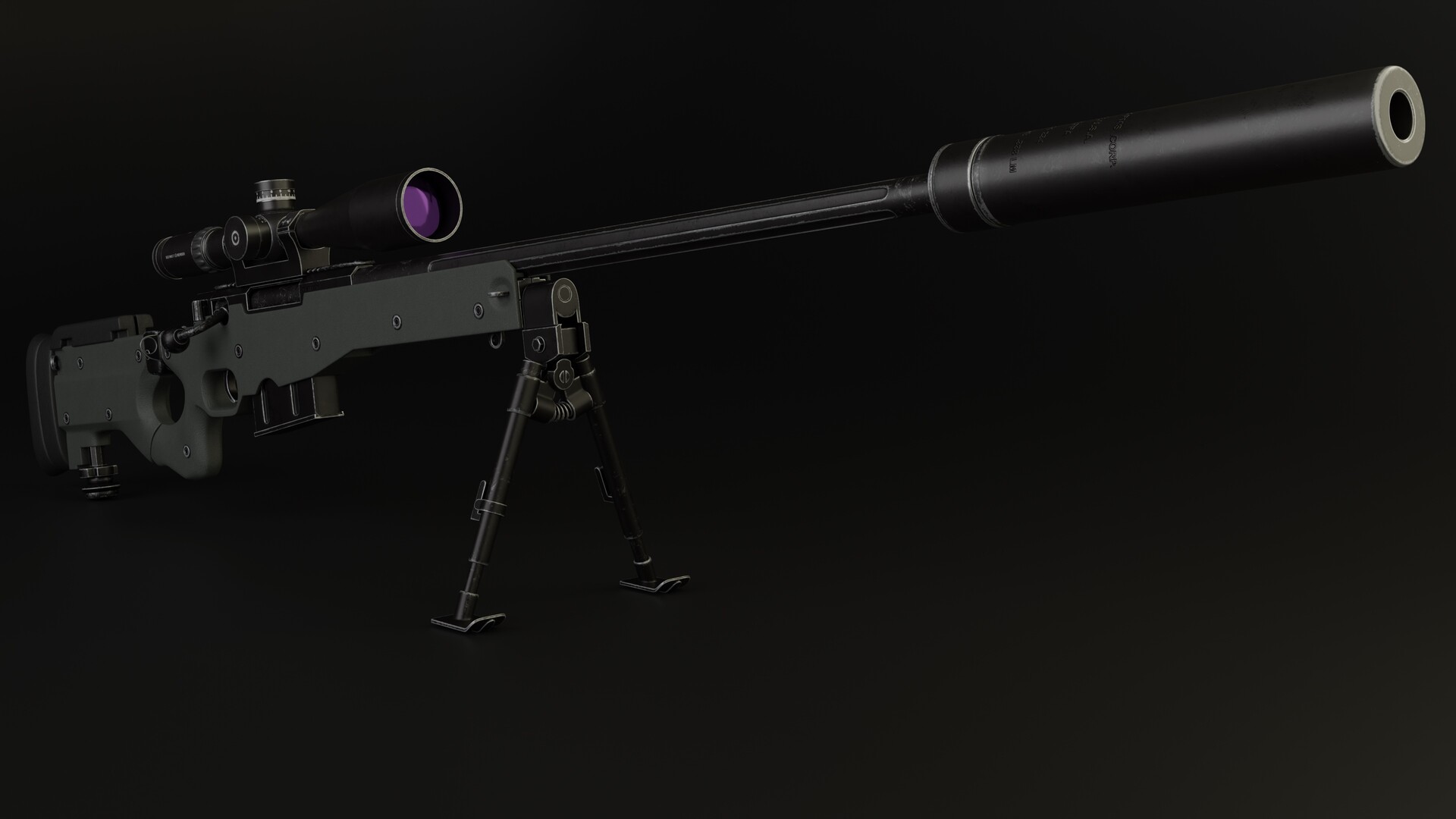 ArtStation - L115A3 Sniper Rifle with Schmidt & Bender 5-25×56 PM II ...