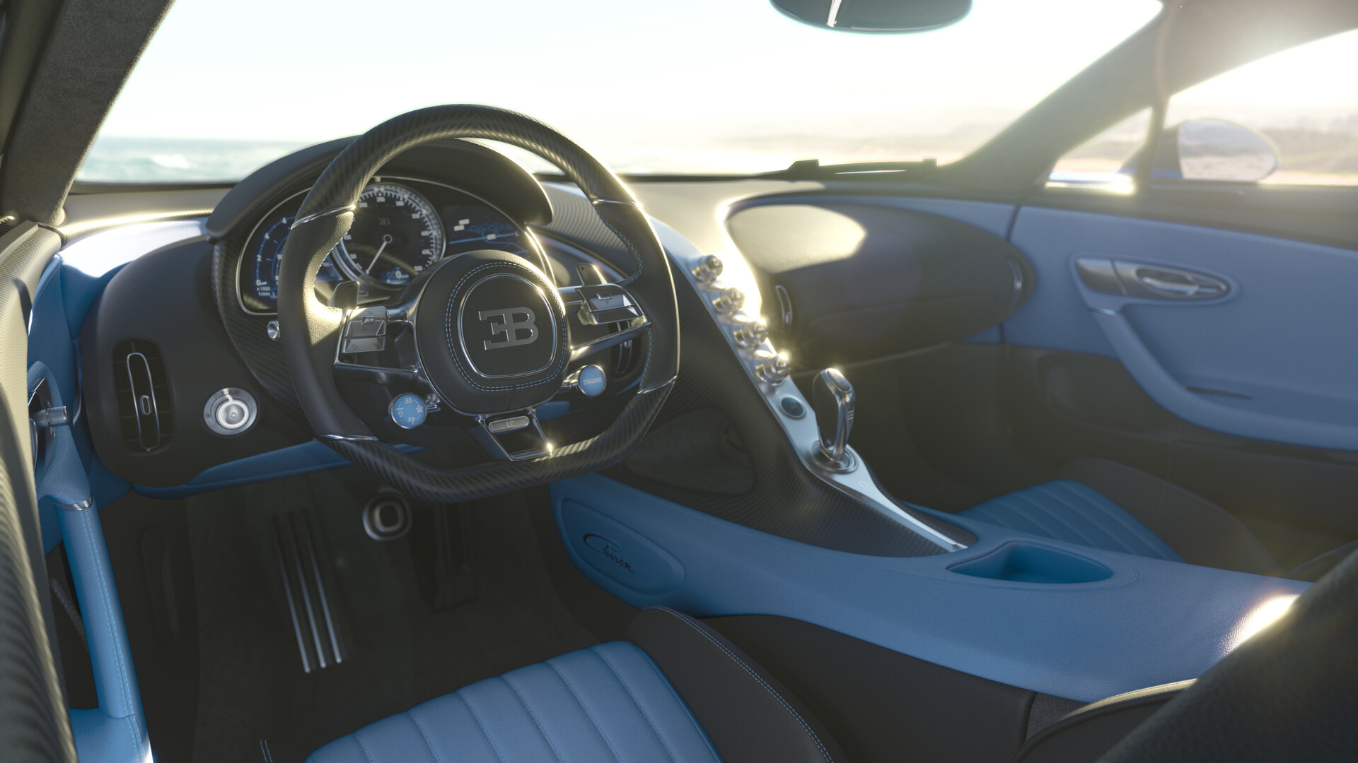 ArtStation - Bugatti Chiron - Interiors study