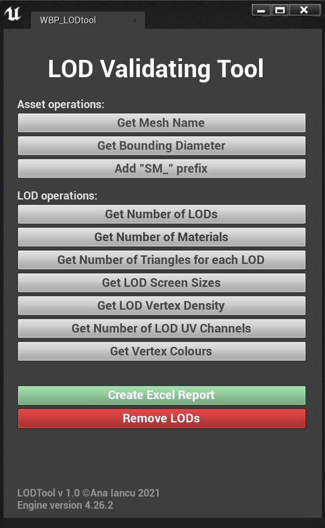 ArtStation - LOD validating tool