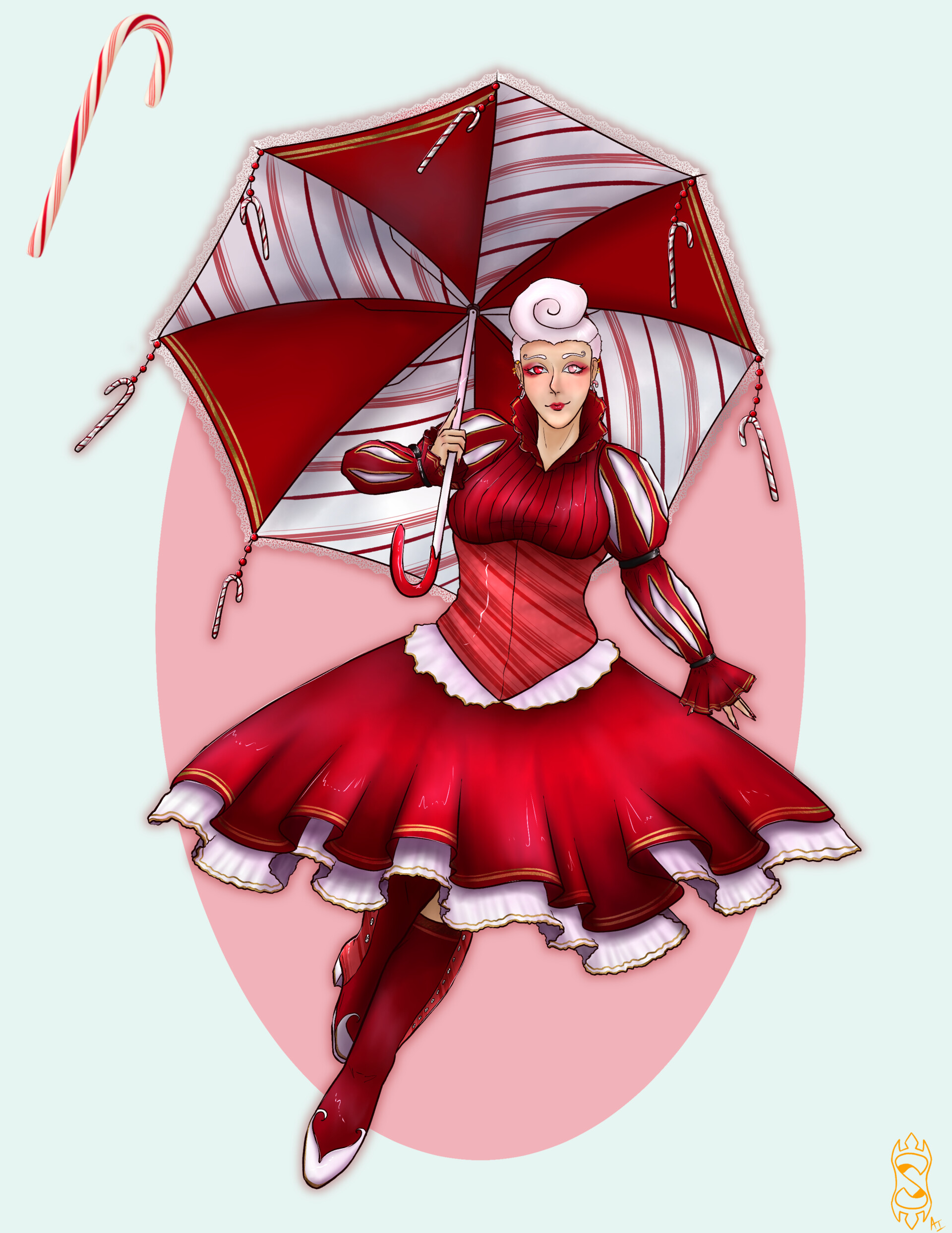 ArtStation - 25 Days of Christmas Character Design day 2 -Candy Cane