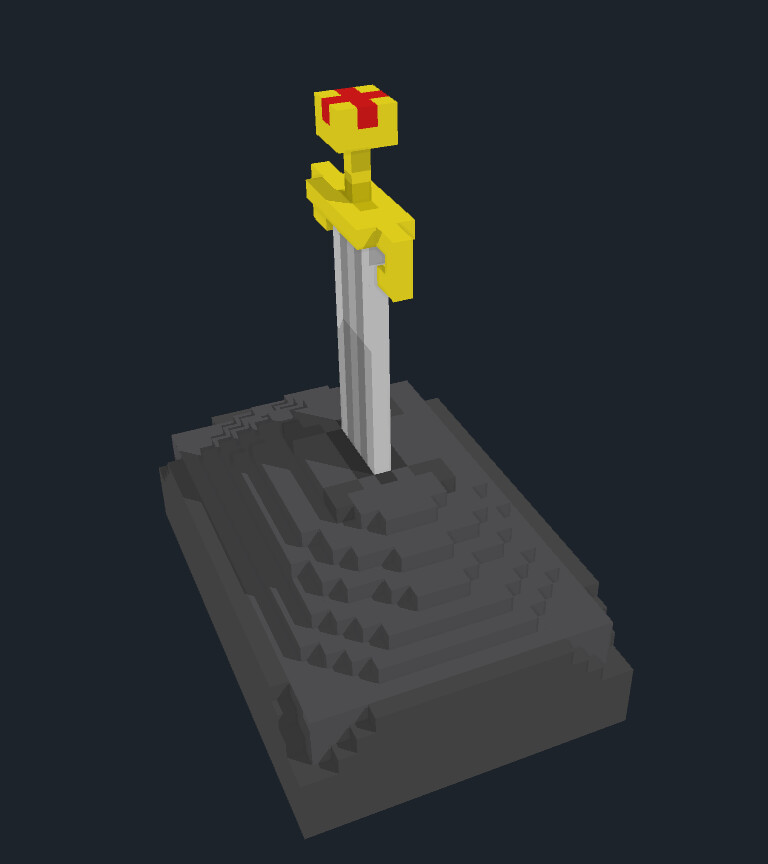 ArtStation - Sword & Stone: Voxel Art