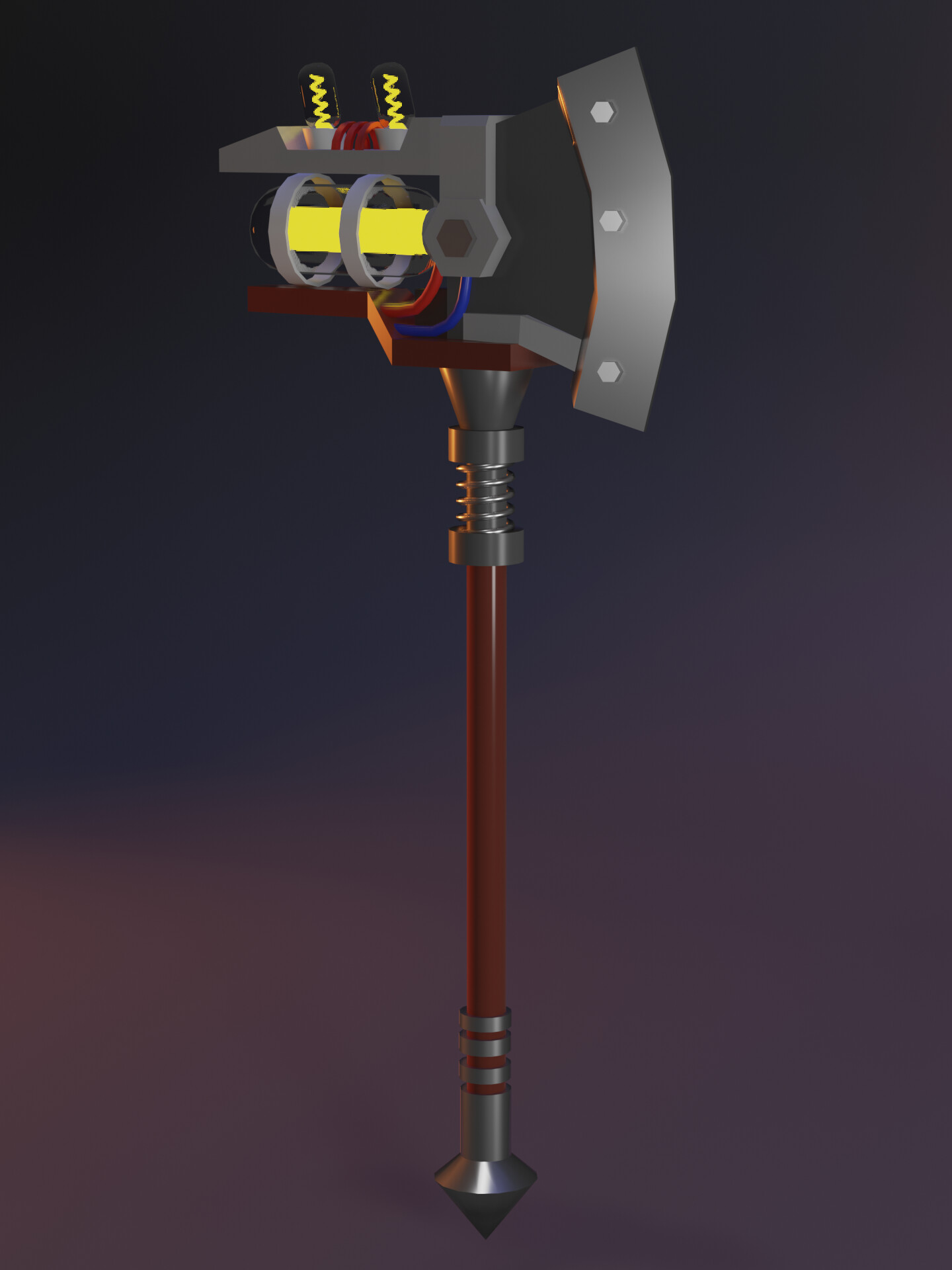 ArtStation - Low poly sci-fi axe