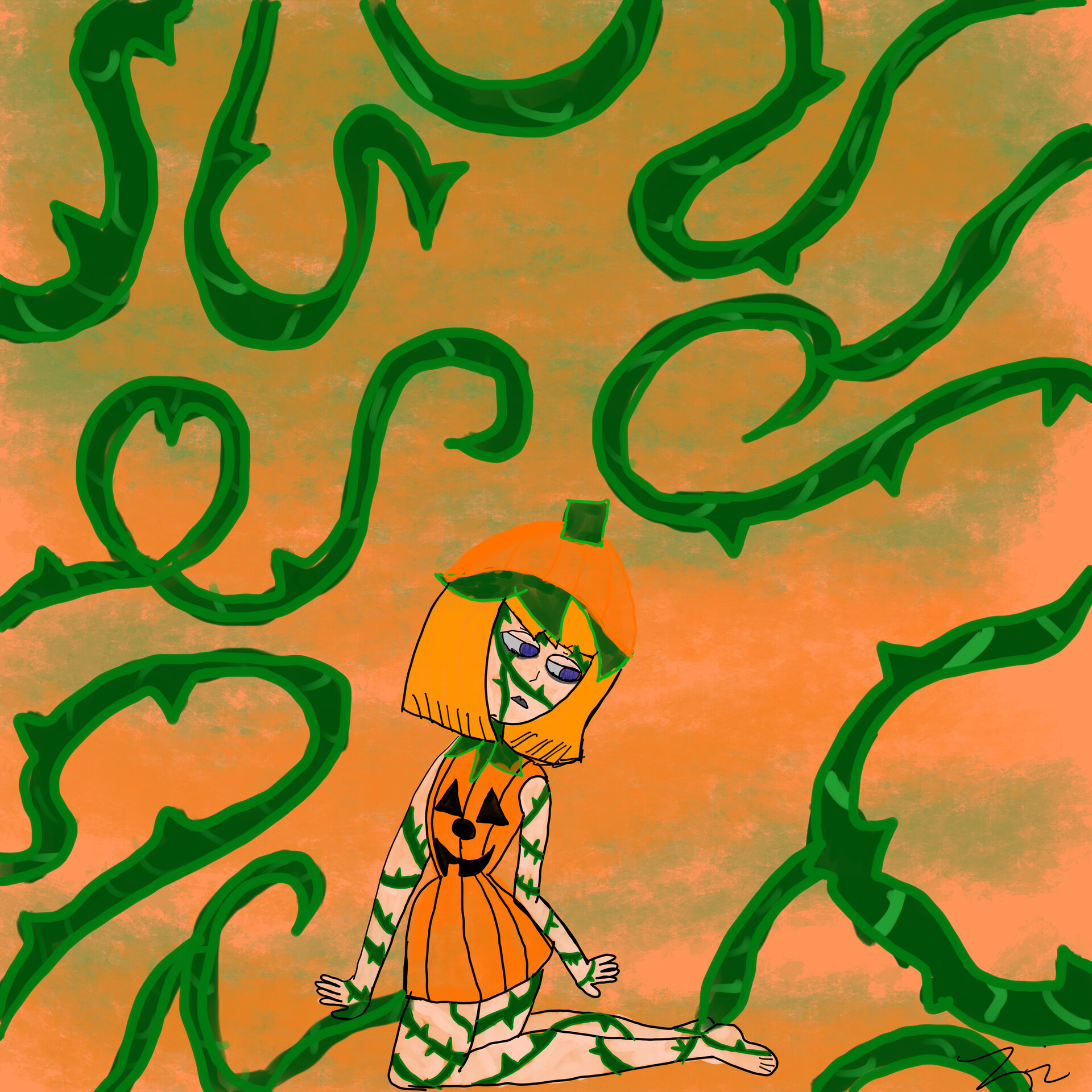 ArtStation - Pumpkin Patch Girl