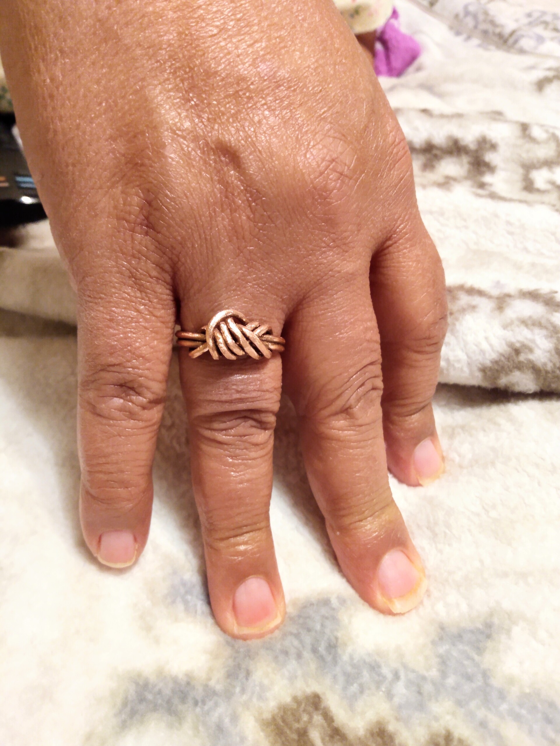 ArtStation - Fold knot copper ring