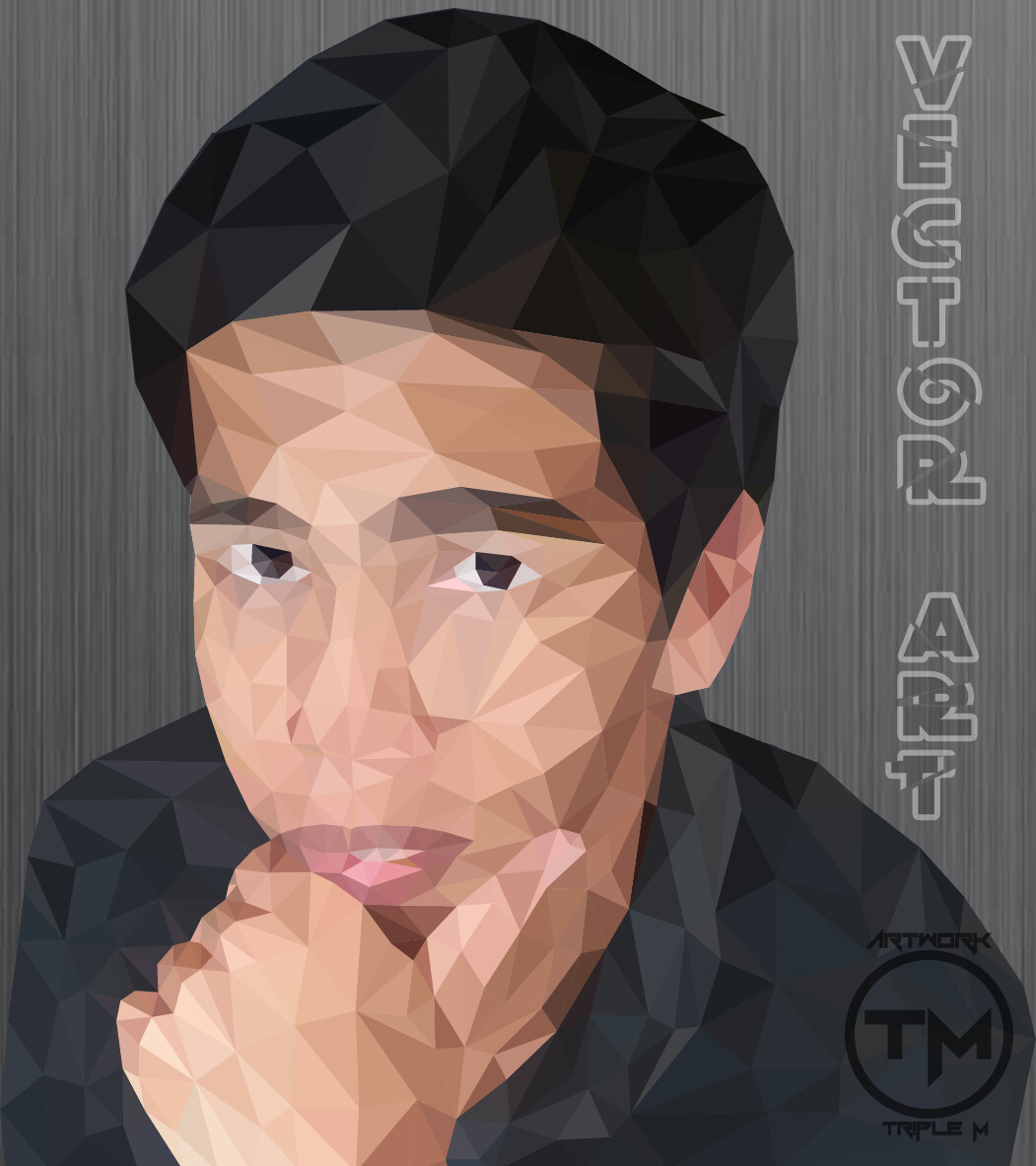 Manes Meneses - Self Low Poly Vector Art