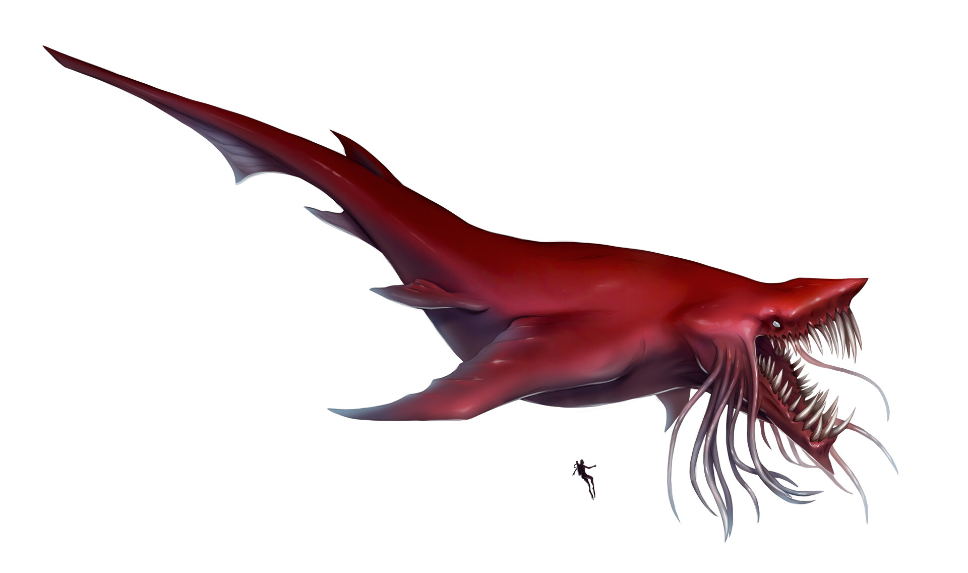 ArtStation - Traveller, creatures: Hellshark, Night Stalker